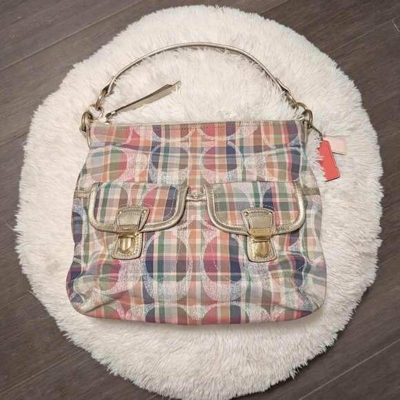 Coach | Bags | Coach Daisy Madras Pocket Hobo Bag F23393 | Poshmark